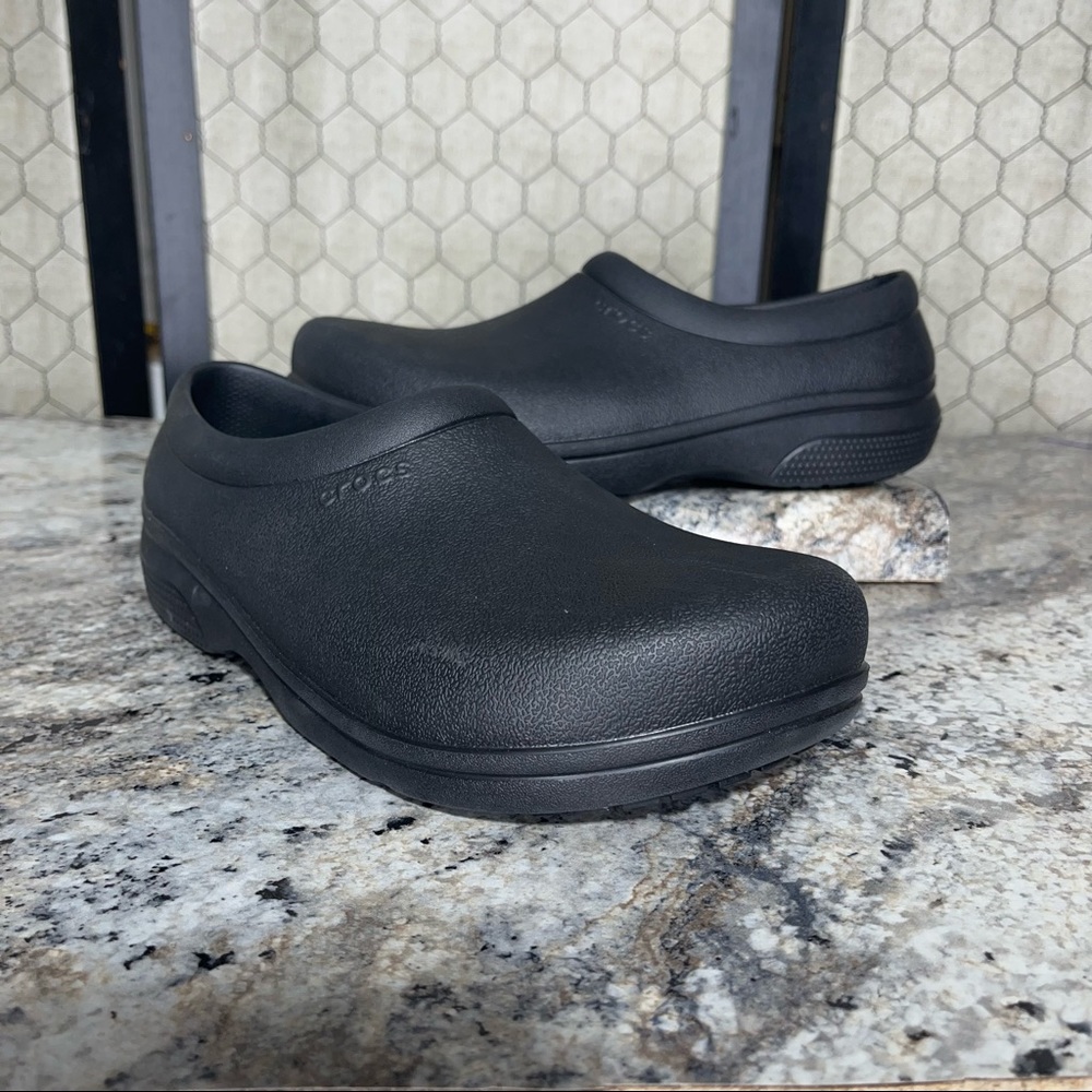 Crocs On The Clock Work Slip On Clogs - Gem